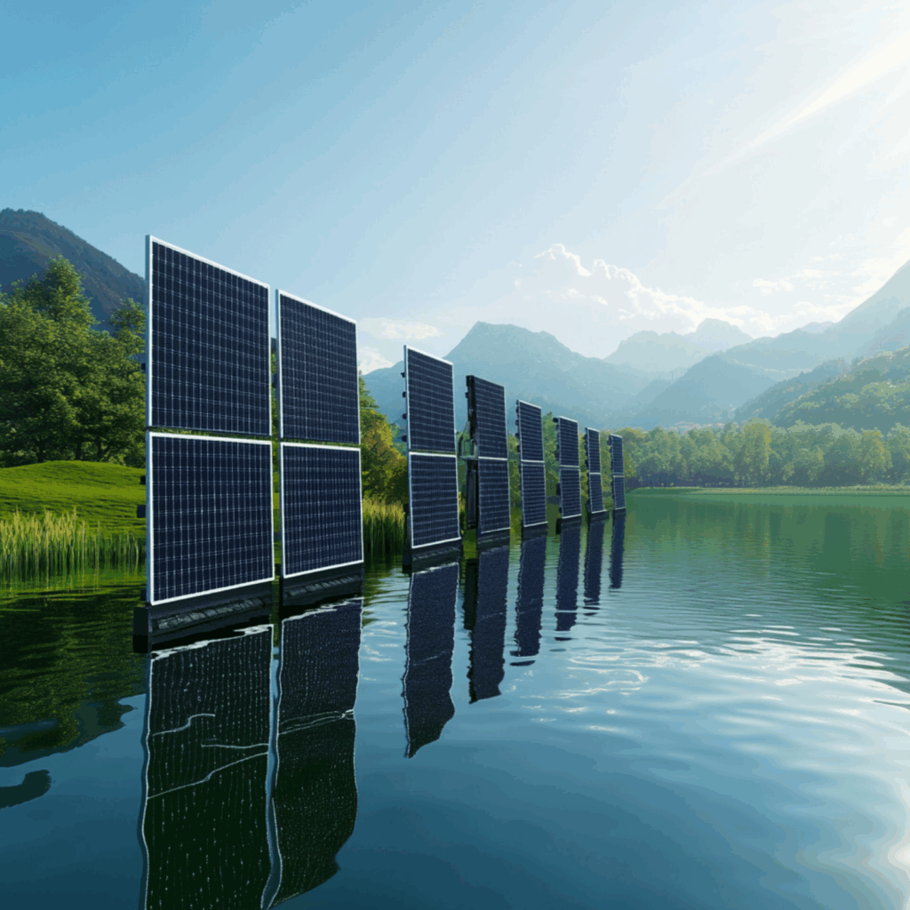 Vertikale Floating-PV-Anlagen - ARQIS